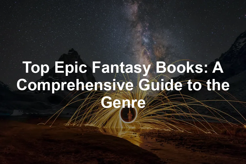 Top Epic Fantasy Books: A Comprehensive Guide to the Genre