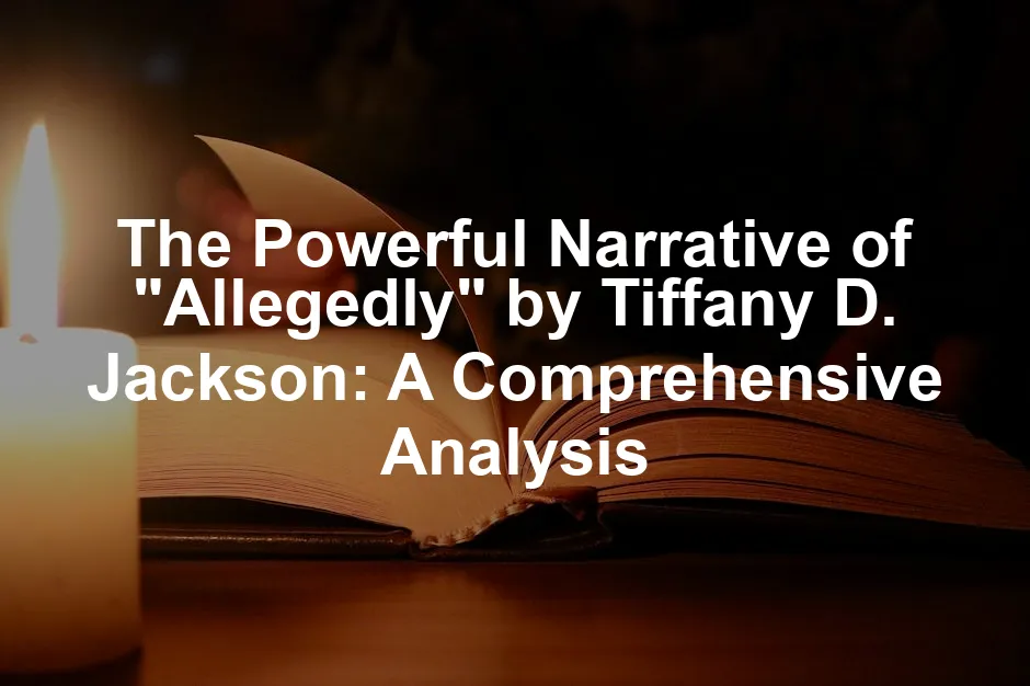 The Powerful Narrative of "Allegedly" by Tiffany D. Jackson: A ...