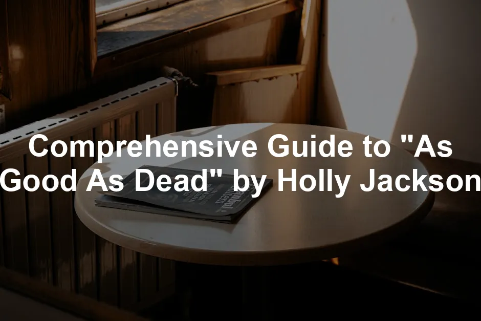 Comprehensive Guide to "As Good As Dead" by Holly Jackson