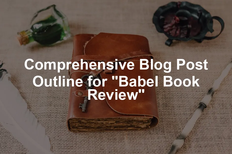 Comprehensive Blog Post Outline for "Babel Book Review"