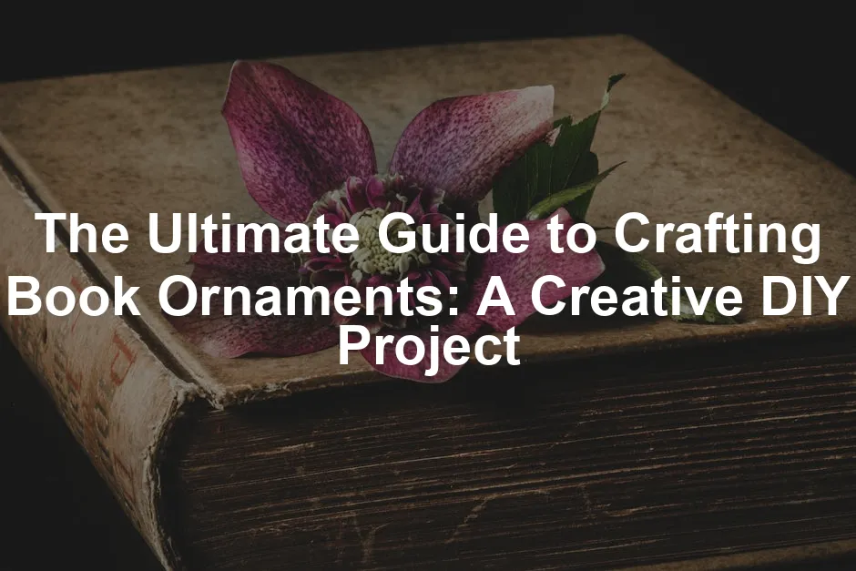 The Ultimate Guide to Crafting Book Ornaments: A Creative DIY Project