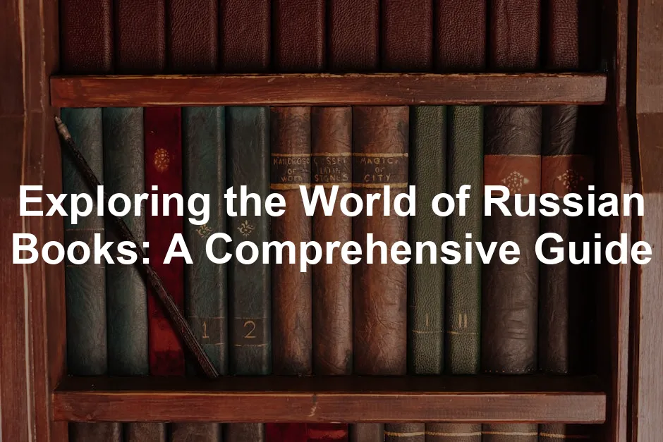 Exploring the World of Russian Books: A Comprehensive Guide