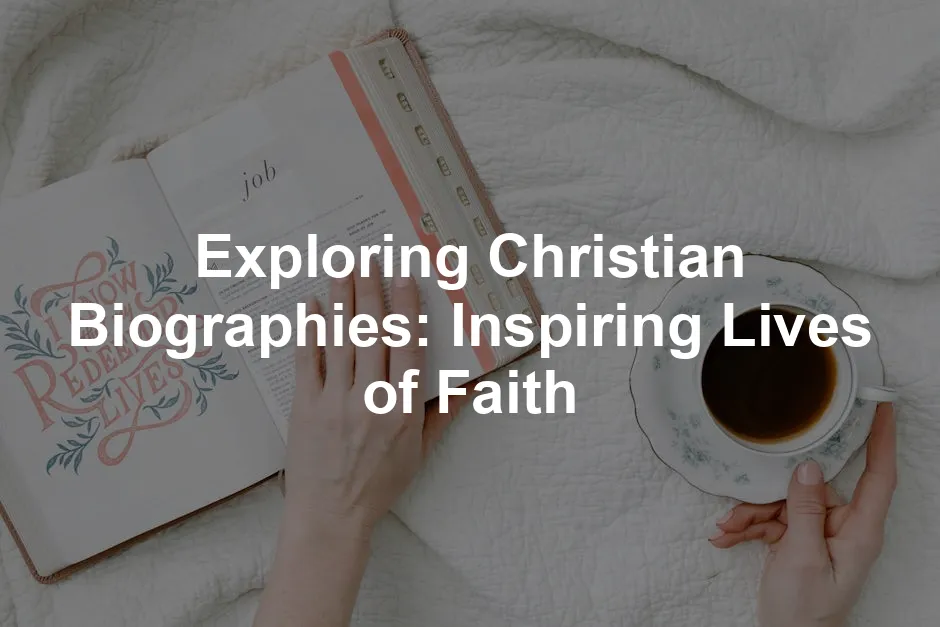 Exploring Christian Biographies: Inspiring Lives of Faith