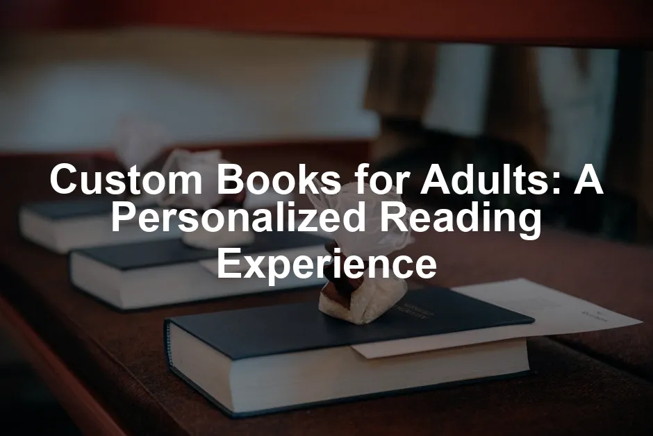 Custom Books for Adults: A Personalized Reading Experience