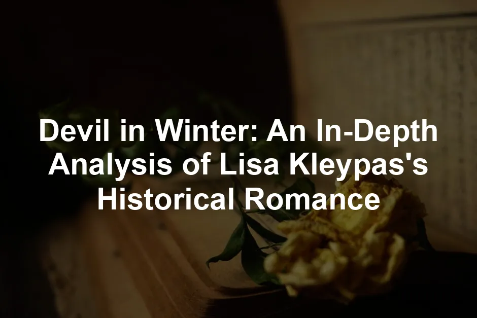 Devil in Winter: An In-Depth Analysis of Lisa Kleypas's Historical Romance