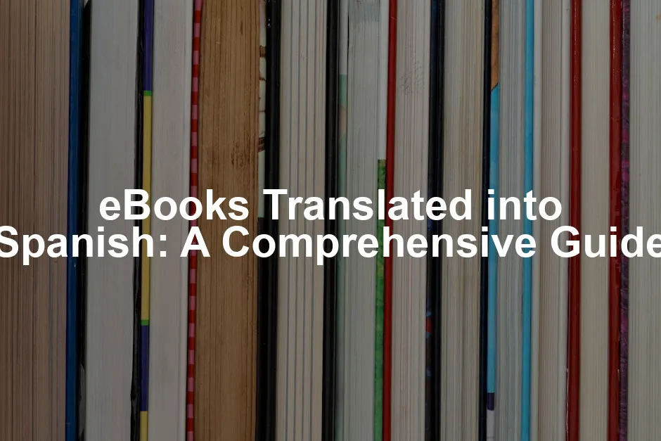 eBooks Translated into Spanish: A Comprehensive Guide