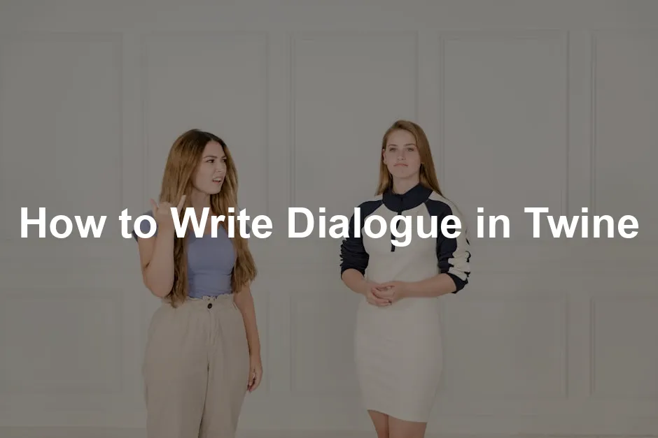 How to Write Dialogue in Twine