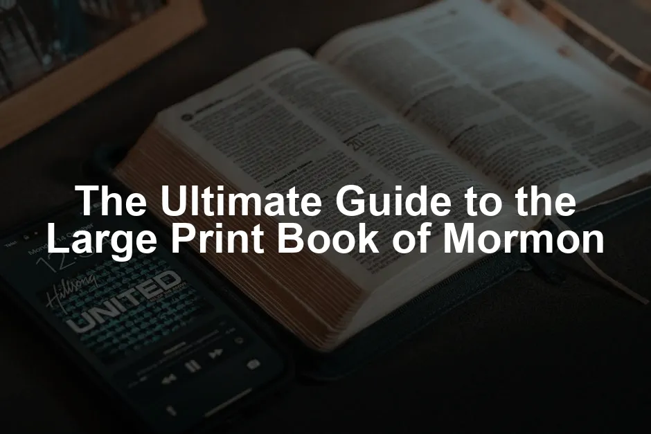 The Ultimate Guide to the Large Print Book of Mormon