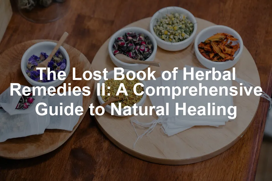 The Lost Book of Herbal Remedies II: A Comprehensive Guide to Natural Healing