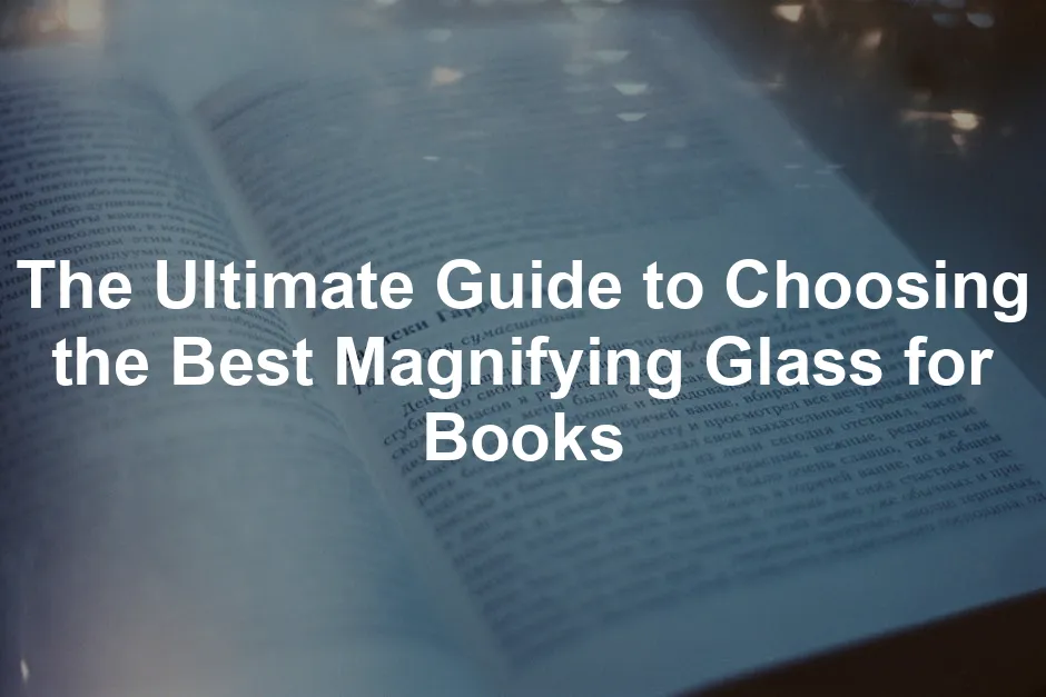 The Ultimate Guide to Choosing the Best Magnifying Glass for Books