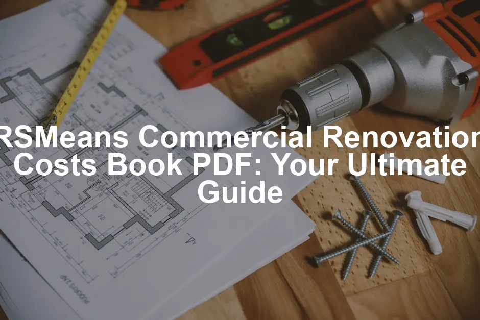 RSMeans Commercial Renovation Costs Book PDF: Your Ultimate Guide