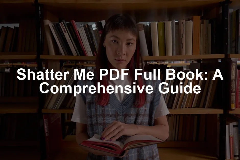 Shatter Me PDF Full Book: A Comprehensive Guide