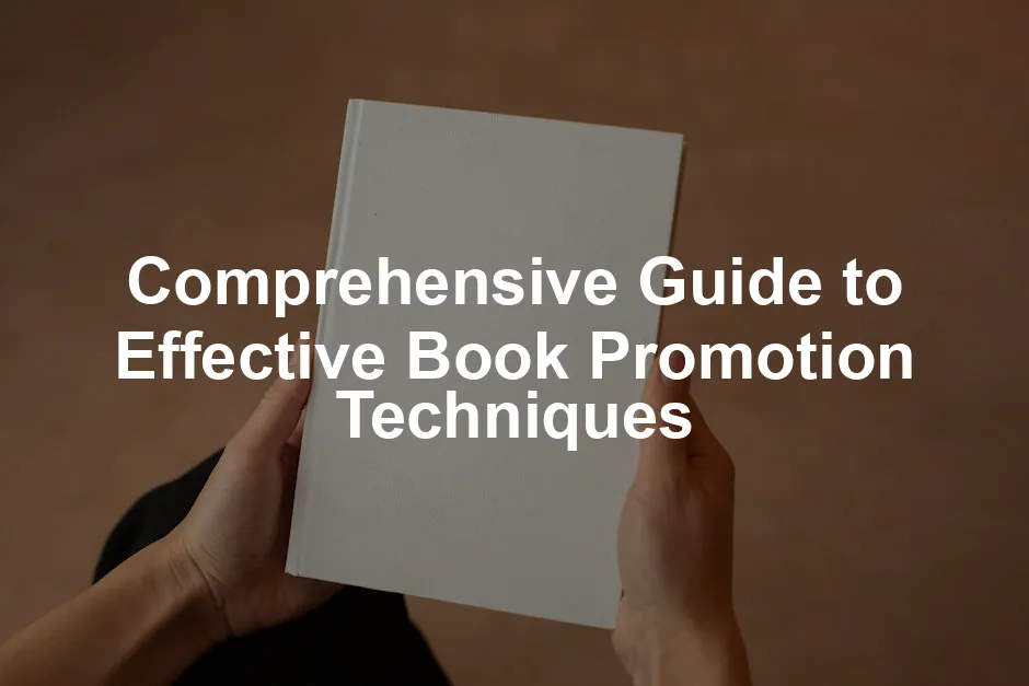 Comprehensive Guide to Effective Book Promotion Techniques