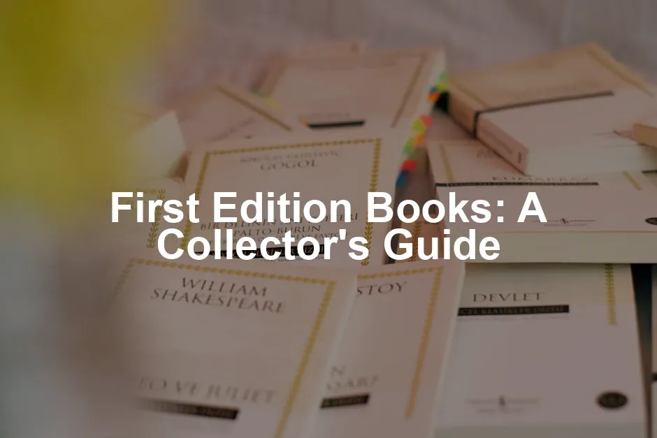 First Edition Books: A Collector's Guide